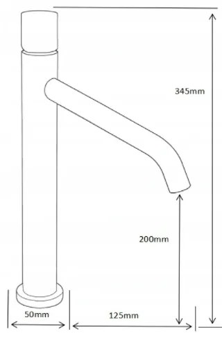Mexen Rumba One vysoká umyvadlová baterie, chrom/černá, 73511-07