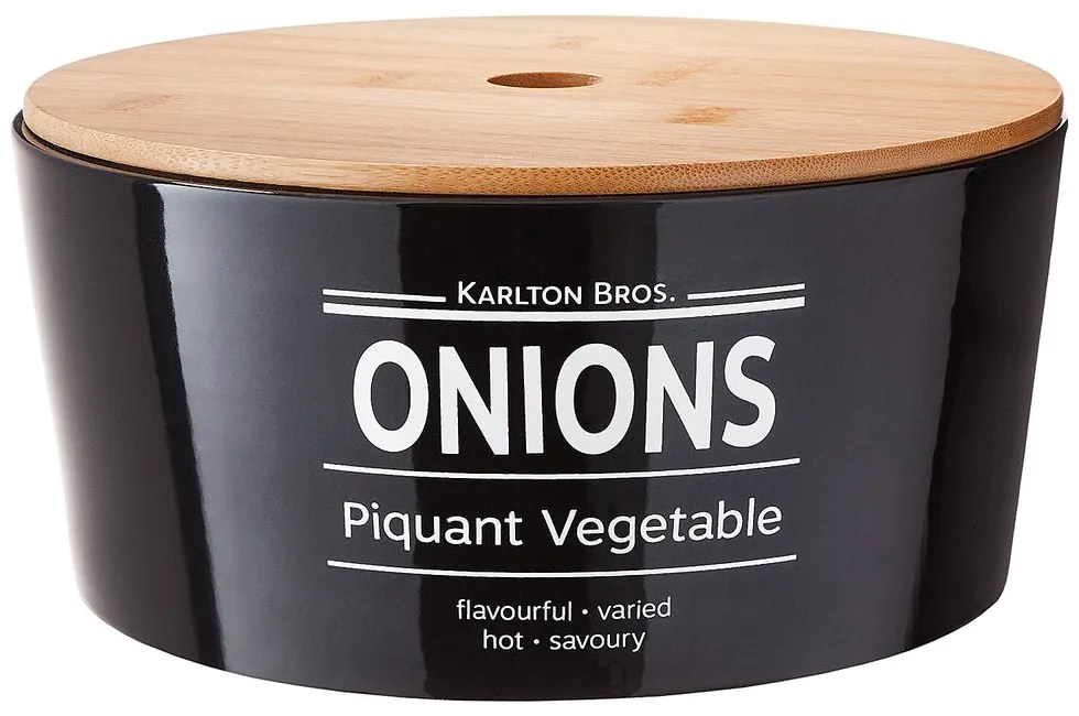 KARLTON BROS Dóza na cibuli 22 cm - černá