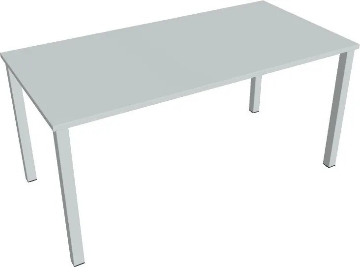 Kancelářský stůl jednací Hobis UJ 1600, deskaakát, bílá RAL 9016