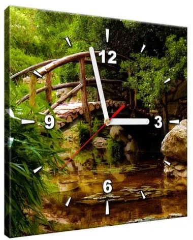 Tištěný obraz s hodinami Japonská zahrada 30x30cm ZP2336A_1AI