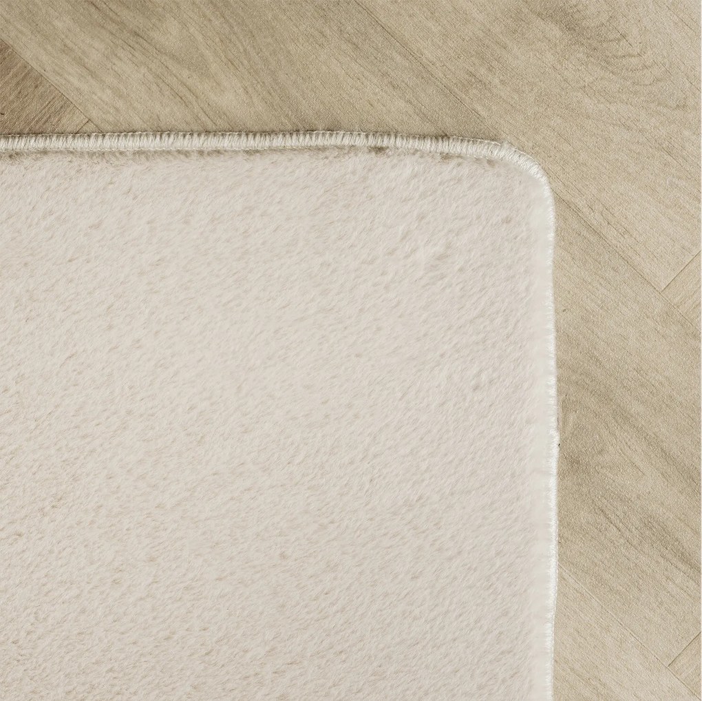 Ayyildiz, Kusový koberec Joy 1400 cream kruh, 160x160 (průměr) kruh, bílá, chodba / předsíň