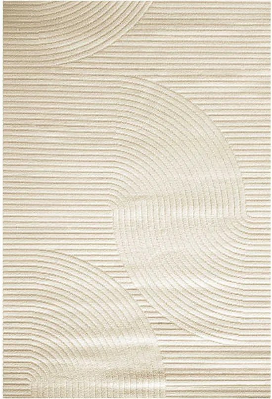 TZ Béžový obdélníkový geometrický koberec Strado Polo Path Camel se vzorem pruhů Rozměr: 160x230 cm