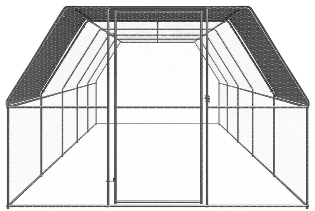 vidaXL Marketos Venkovní klec pro kuřata 3 x 10 x 2 m pozinkovaná ocel