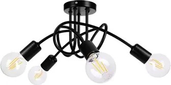 Stropní svítidlo Orno MALAGA AD-LD-6402BE27M, E27, 4x60W, černá