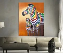 Moderní obraz na zeď - Zebra, 75 x 100 cm