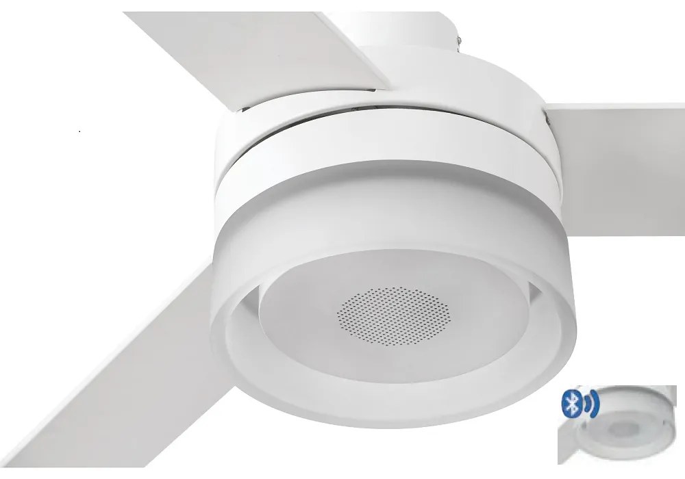 FARO ICE LED SPEAKER 33460 52“ bílá/bílá/javor Reverzní stropní ventilátor