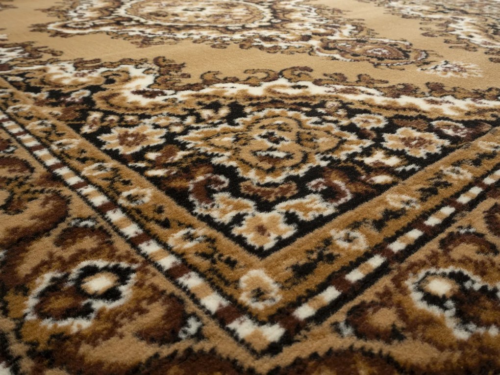TRHÁK: Kusový koberec TEHERAN T-102 beige kruh, 190x190 (průměr) kruh, béžová, chodba / predsieň, Alfa Carpets