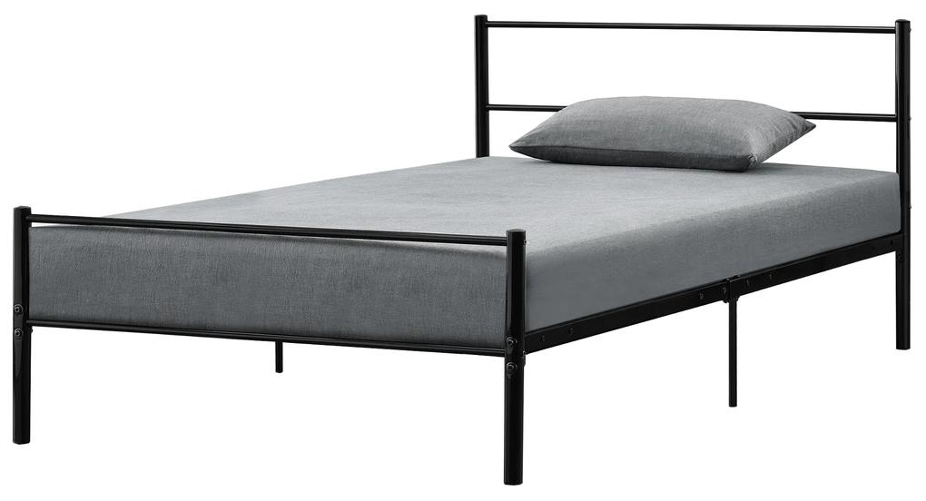 [en.casa] Kovová postel AADB-1705 - 120 x 200 cm - černá