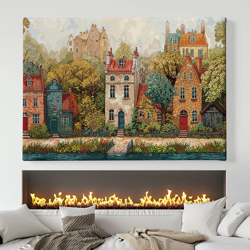 Obraz na plátně - U říčky v Plané FeelHappy.cz Velikost obrazu: 40 x 30 cm