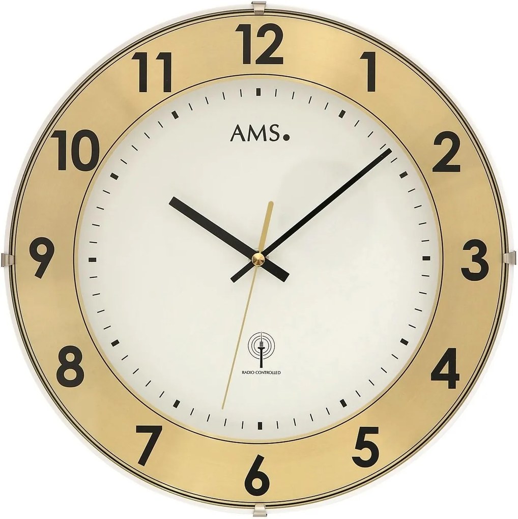 Nástěnné hodiny 5947 AMS řízené rádiovým signálem 30cm