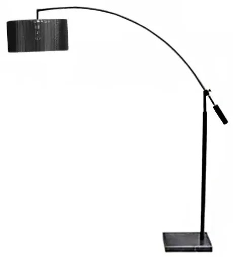 Retro stojací lampa Bianca chrom/černé