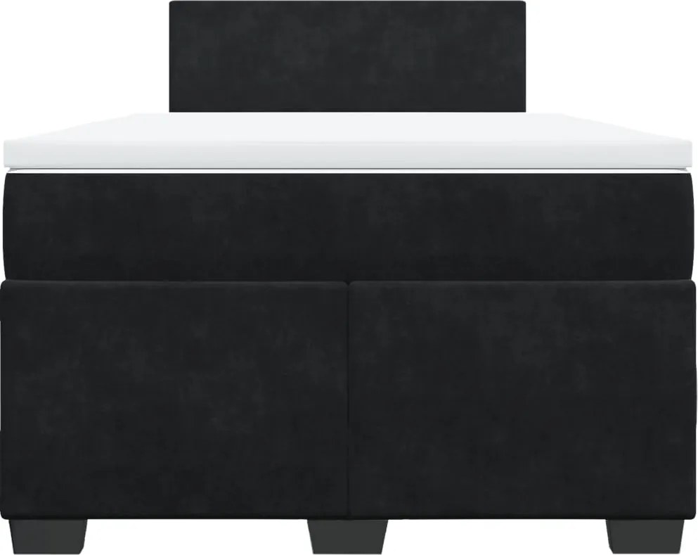 Box spring postel s matrací černá 120 x 190 cm samet 3288554