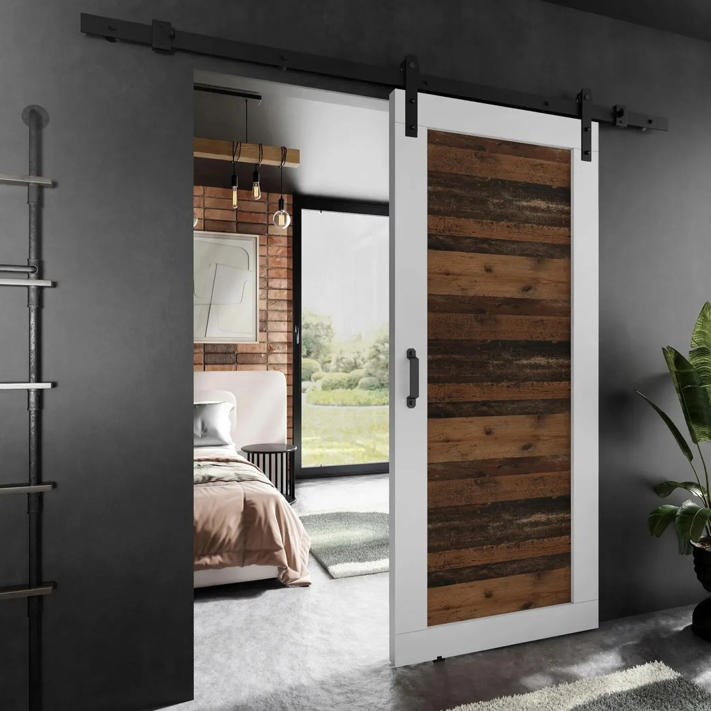 Posuvné dveře LOFT ADIO 1 bílý + old style 60