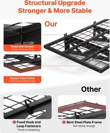 Dvoupatrový vysoce odolný nástěnný regál do garáže, 610 × 914 mm VEVOR – 914 × 620 × 210 mm