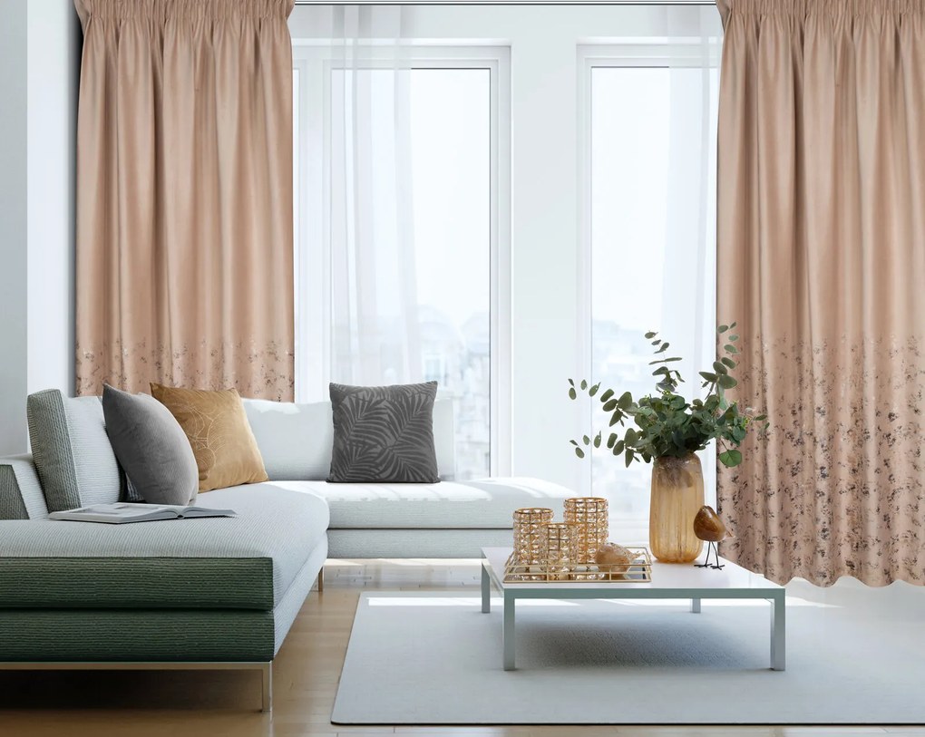 ZATEMŇOVCÍ ZÁVĚS NA PÁSCE MARIELA 140X270 CM VZOROVANÁ