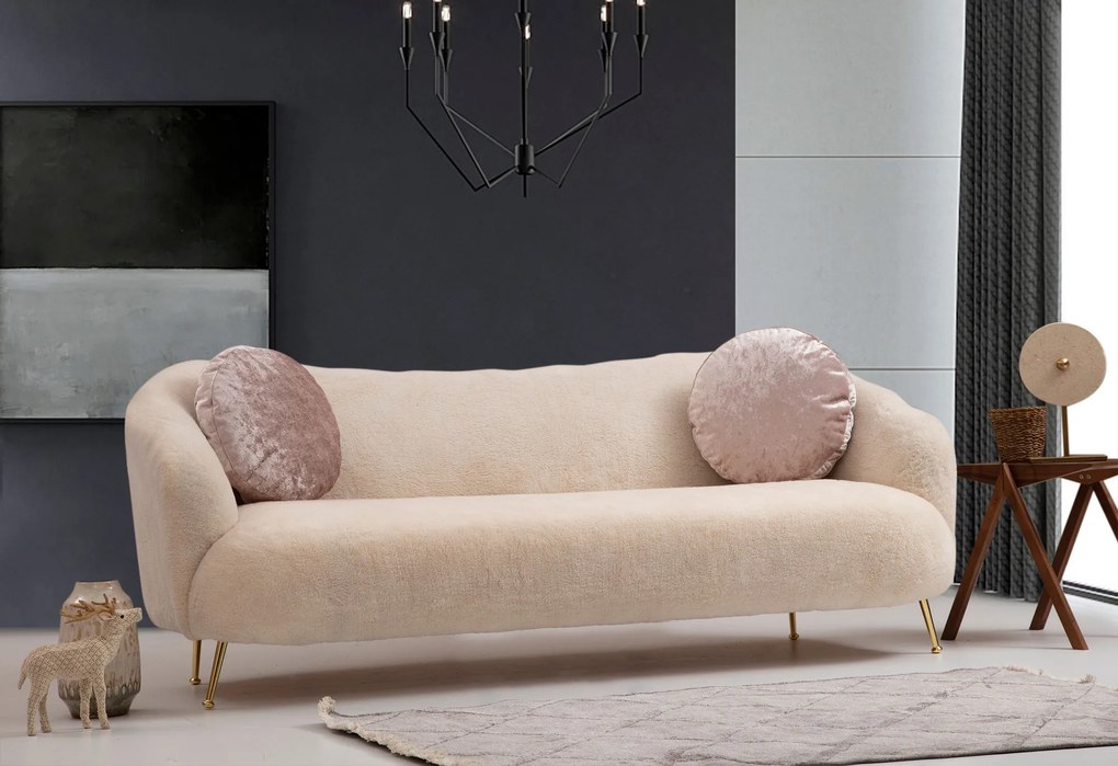 Atelier del Sofa 3-místná pohovka Istiridye - Beige, Béžová