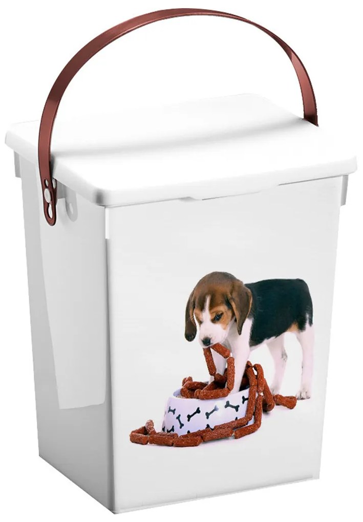 Úložný box Dog, 18x23,5x16,5 cm, bílá