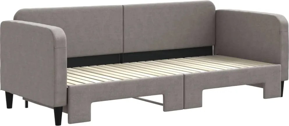 Válenda s přistýlkou taupe 80 x 200 cm textil 3196814