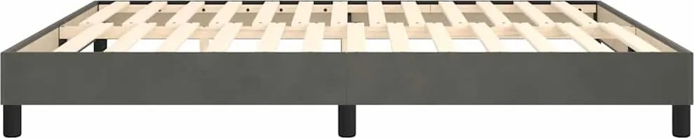 Rám postele s boxspringem tmavě šedý 180 x 200 cm samet 3120785