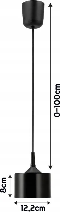 STROPNÍ ZÁVĚSNÁ SVÍTIDLA LED LUSTR E27 NASTAVITELNÉ 0-100CM HLINÍKOVÉ STÍNIDLO