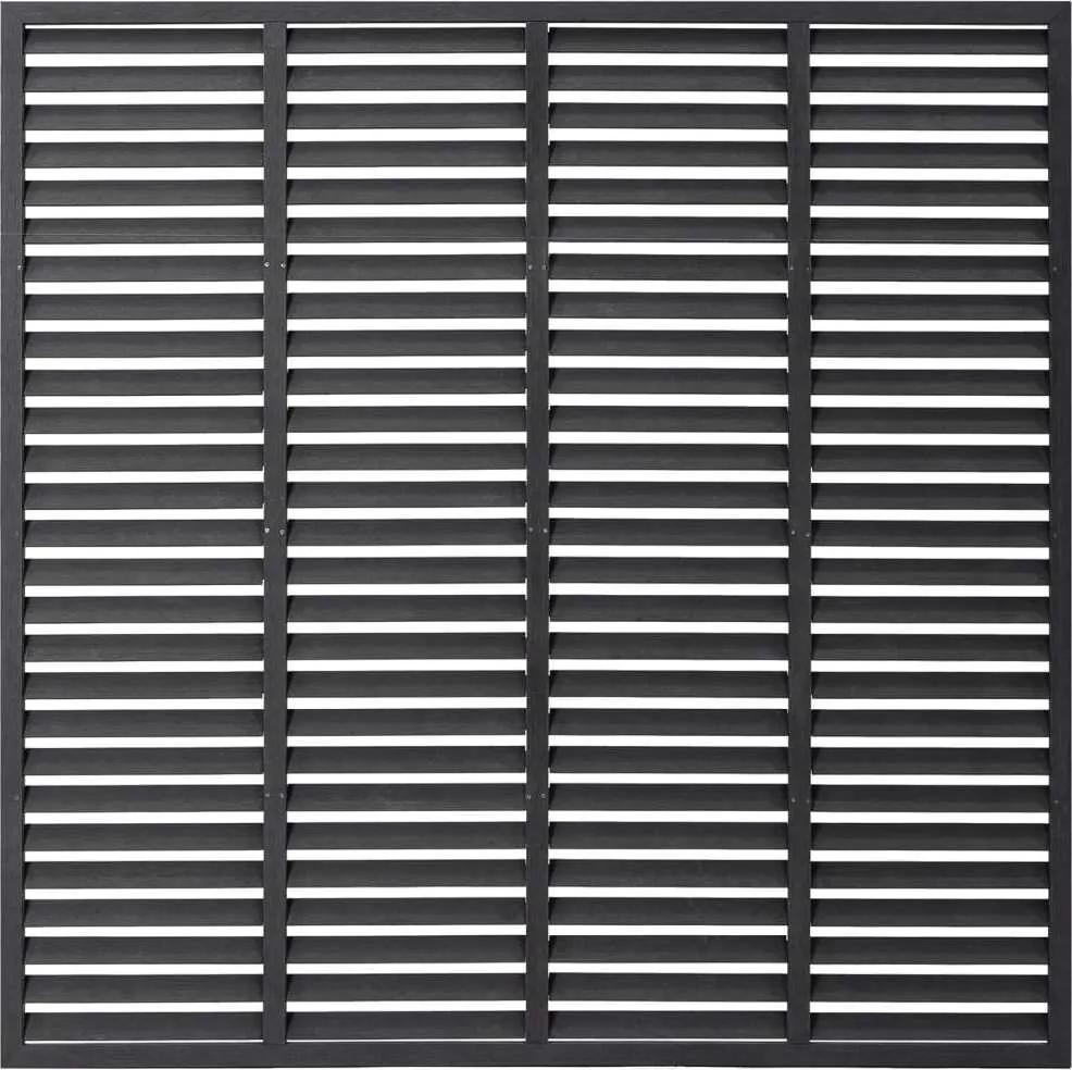 vidaXL Lamelový plot WPC 180 x 180 cm [318107] Barva: Tmavě šedá