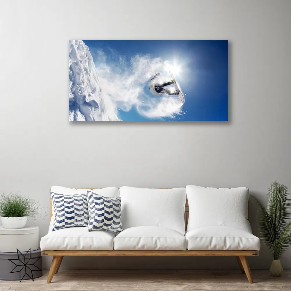 Obraz na plátně Snowboard Sport Sníh Zima 120x60 cm