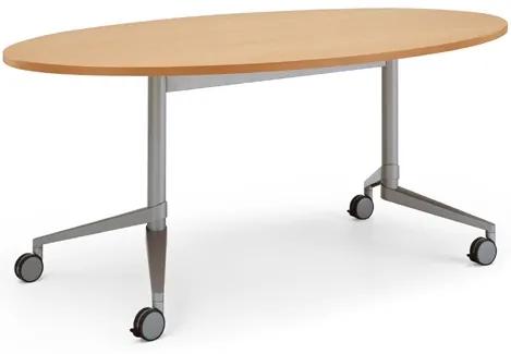 Wiesner-Hager flex-table 3585-380 - Elipsový stůl 180x100cm - Oblázkově šedá D58
