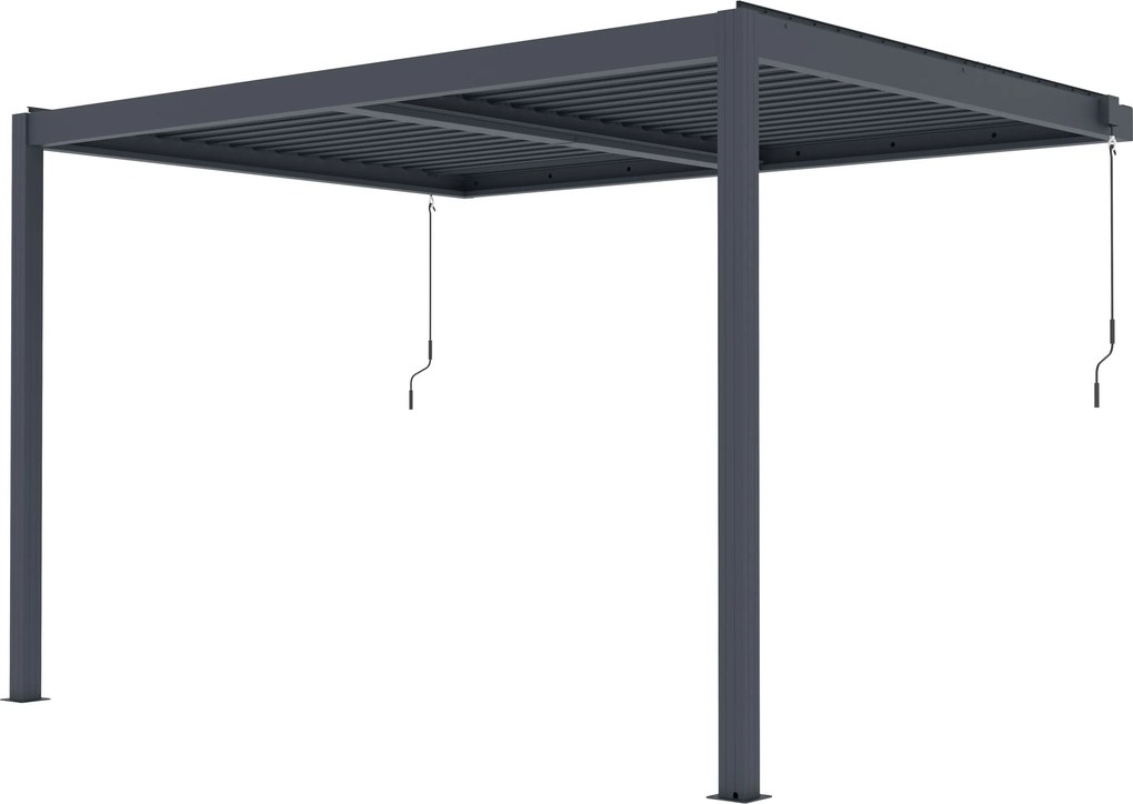Bioklimatická pergola G21 Trenton Premium 4x3 m, antracitová hliníková