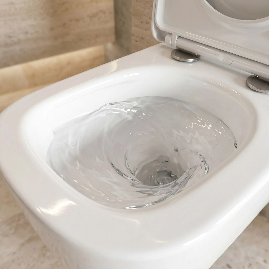 Rea Cubik Mini, závěsná WC mísa, tornado splachování, bílá lesklá, REA-C6539