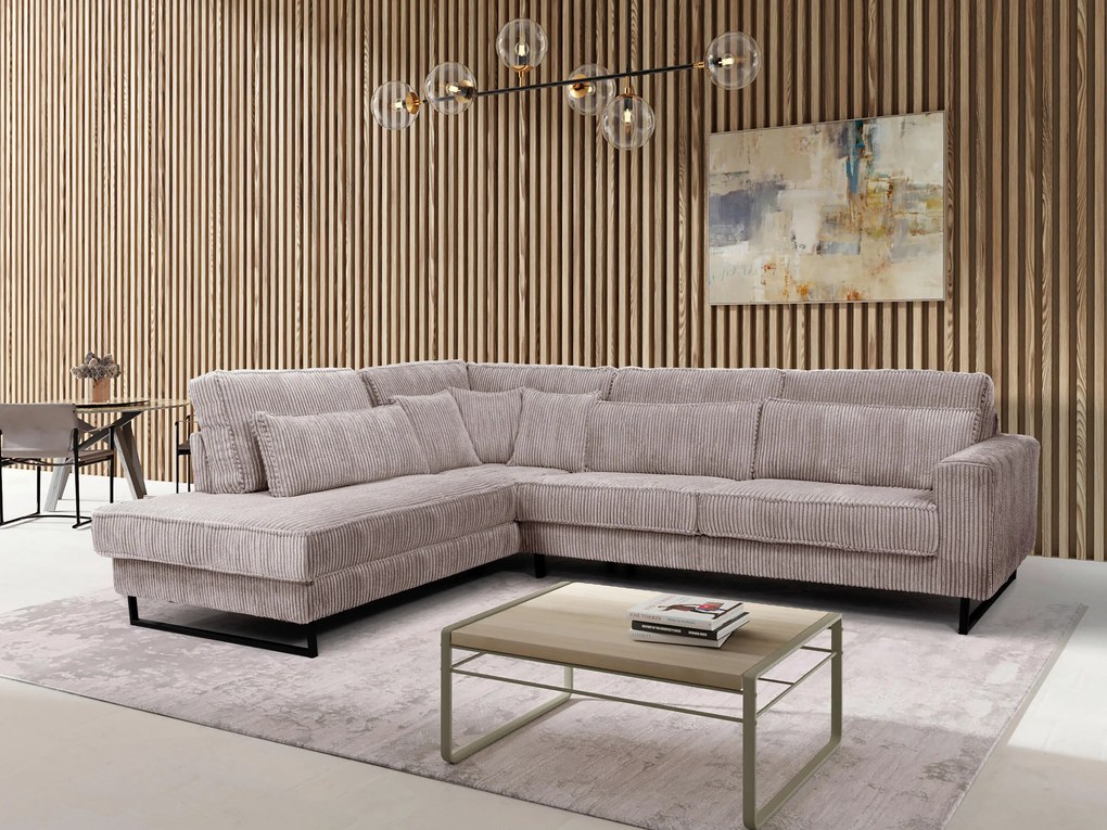 XXXLutz ROHOVÁ SEDAČKA, textil, kompozitní dřevo, cappuccino MID.YOU - Sedací soupravy - 000694010001