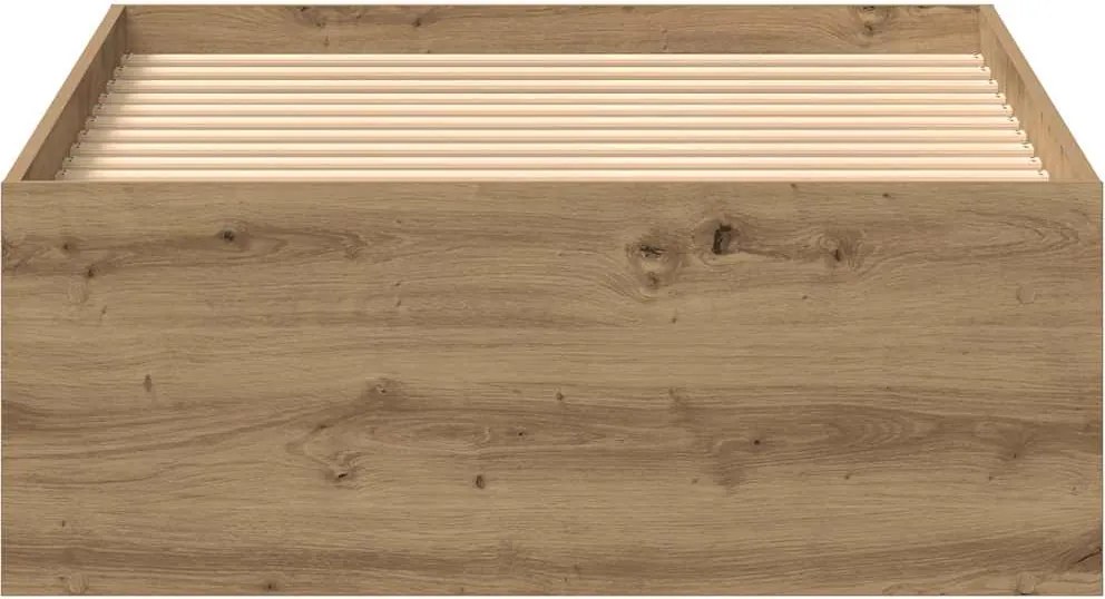 Rám postele bez matrace dub artisan 75x190cm Dřevěné konstrukce 3329310