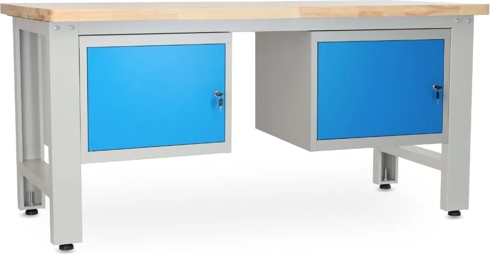 Dílenský stůl Solid OAK-11, 180 cm, 2 závěsné boxy, dub
