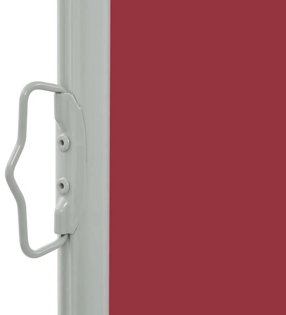 vidaXL Zatahovací boční markýza / zástěna na terasu 160x300 cm červená