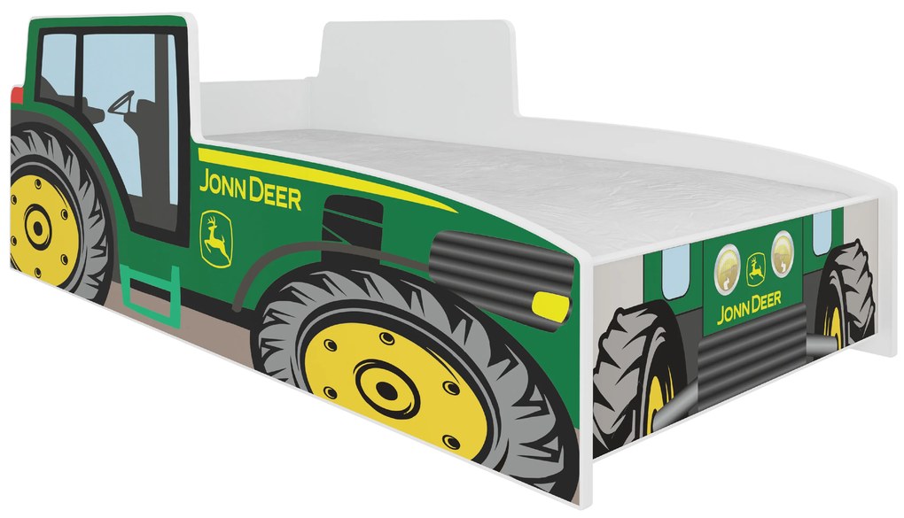 ADRK Postel TRACTOR GREEN, CH-Tra-G-160-E050, 160x80 cm s matrací, zelená