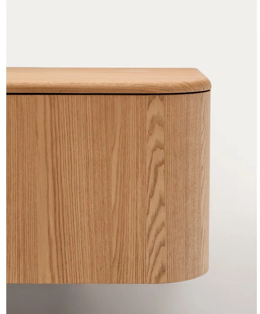 Závěsná skříňka pod umyvadlo v dekoru jasanu v přírodní barvě 90x35 cm Salaya – Kave Home