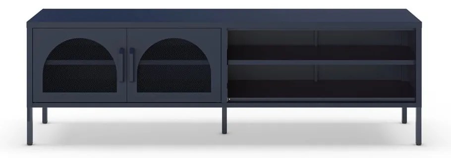 Tmavě modrý TV stolek 160x50 cm Diora – Marckeric