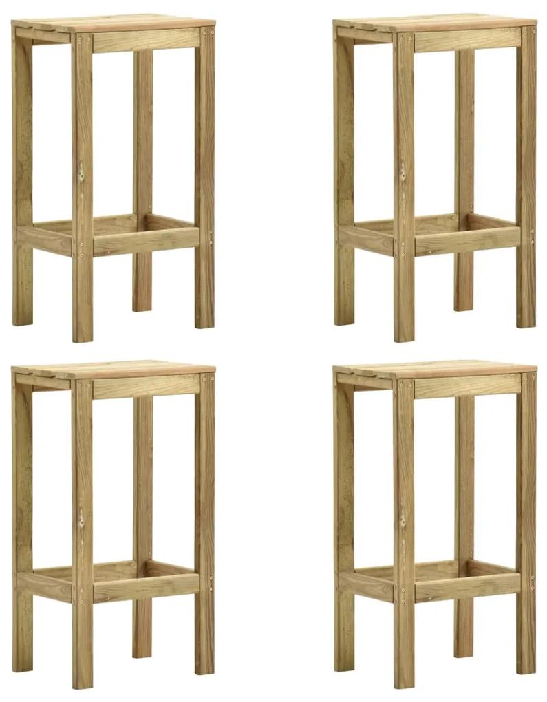 315409 vidaXL Barové stoličky 4 ks impregnované borové dřevo