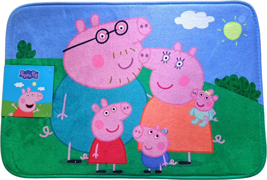 Dětská koupelnová předložka Prasátko Peppa Peppa Pig Rodinka 40 × 60 cm