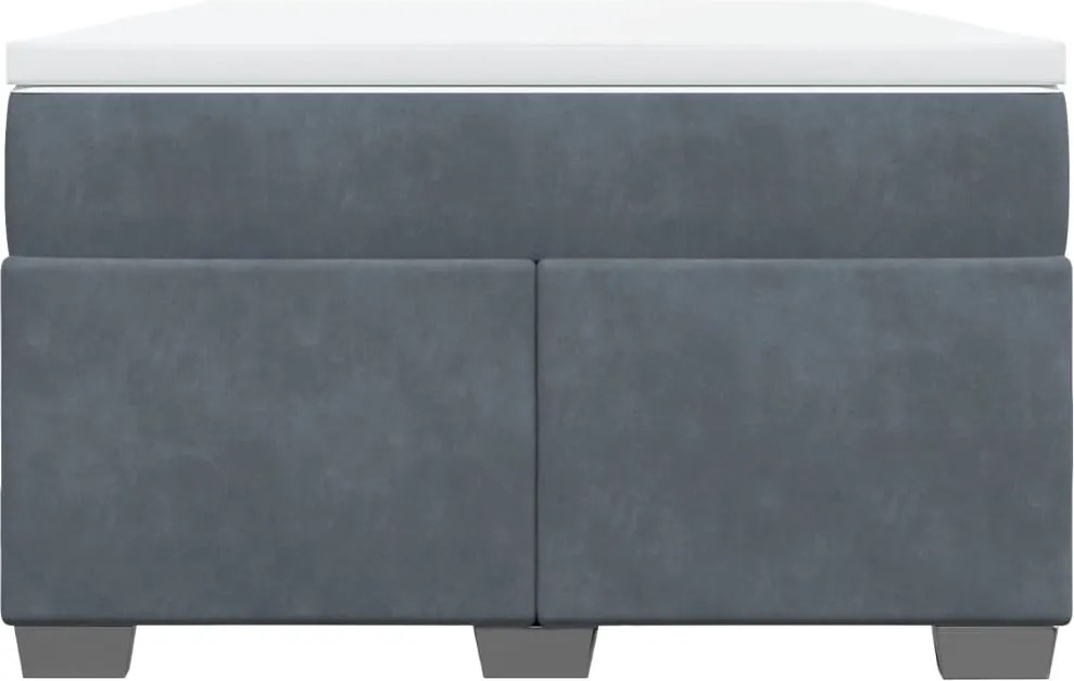 Box spring postel s matrací tmavě šedá 120 x 200 cm samet 3285276
