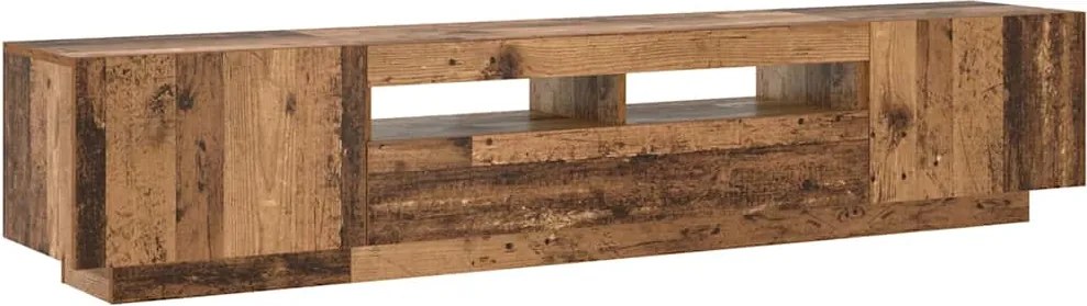TV stolek s LED old wood 200x35x40 cm kompozitní dřevo 3329165