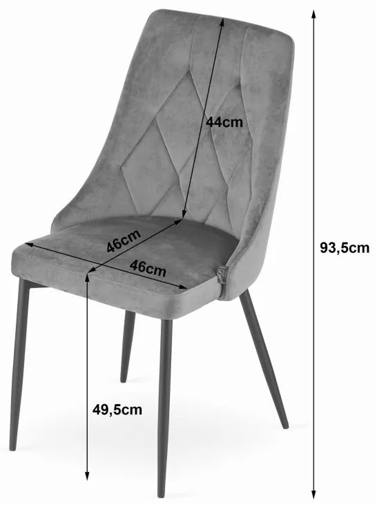 Jídelní set 1+4, černý stůl v dekoru dub zlatý MADO 120x80cm a černá sametová jídelní židle IMOLA