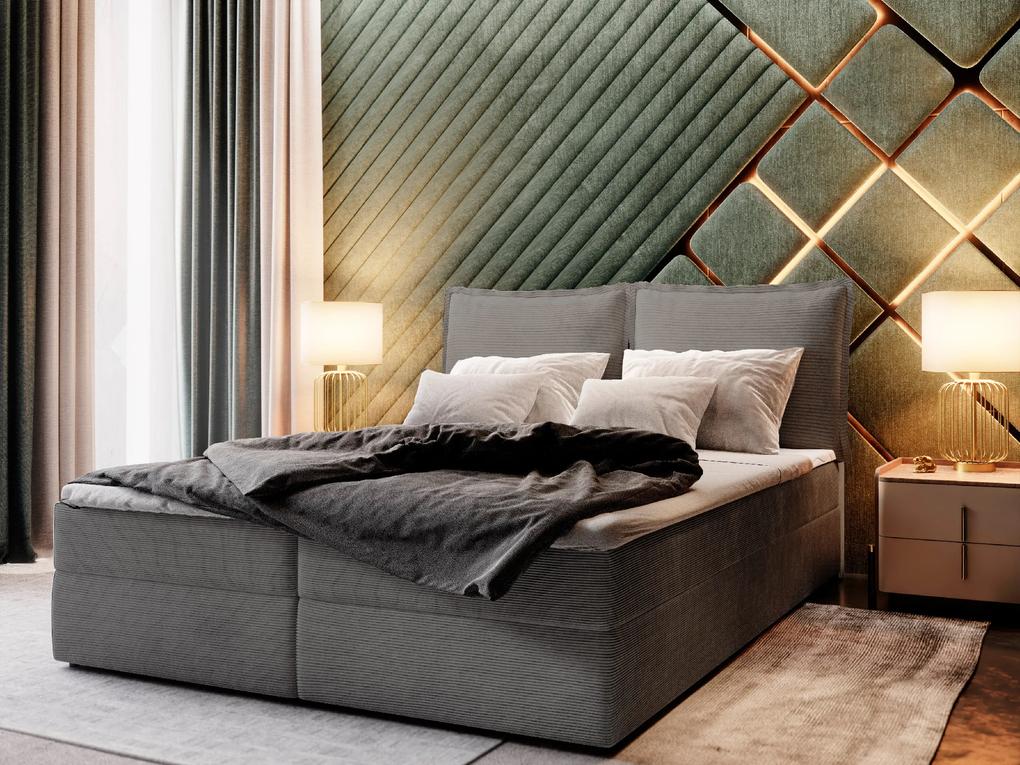 MSL Kontinentální čalouněná postel LOTO (160 x 200 cm) Barva látky: POSO 06