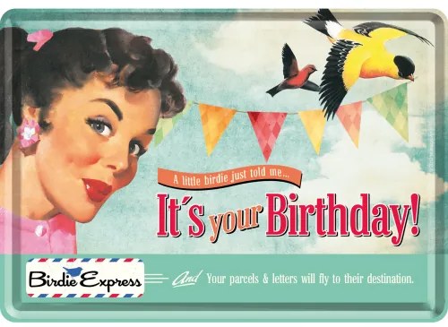 Postershop Plechová pohlednice - It's your Birthday!