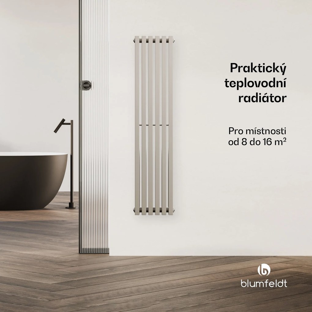 Blumfeldt Radiátor Delgado | moderní design | 25 x 120 cm | 942 W | středové připojení