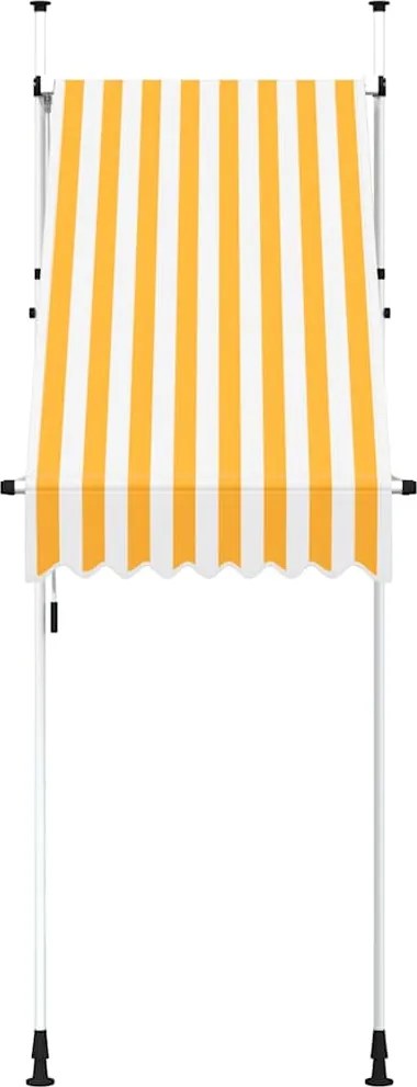 Ručně zatahovací markýza 100 cm oranžovo-bílé pruhy 145831