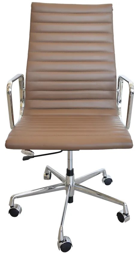Office 360 Hnědá kožená kancelářská židle 119