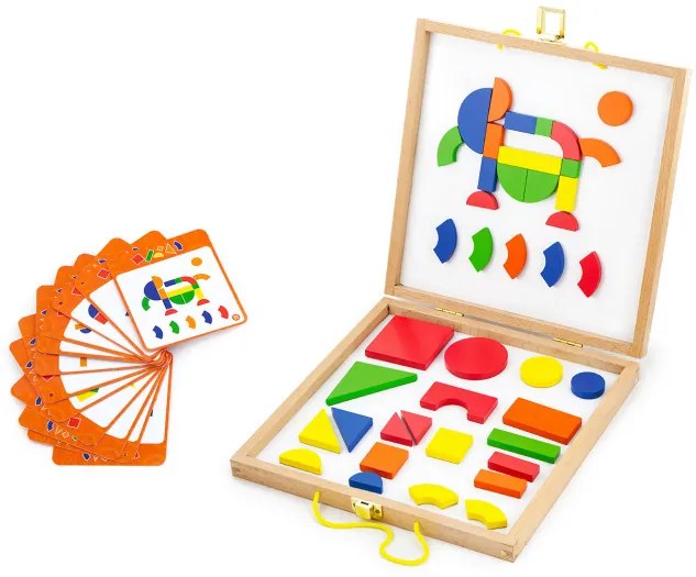 Dřevěná magnetická skládačka Viga 59687 42 dílů