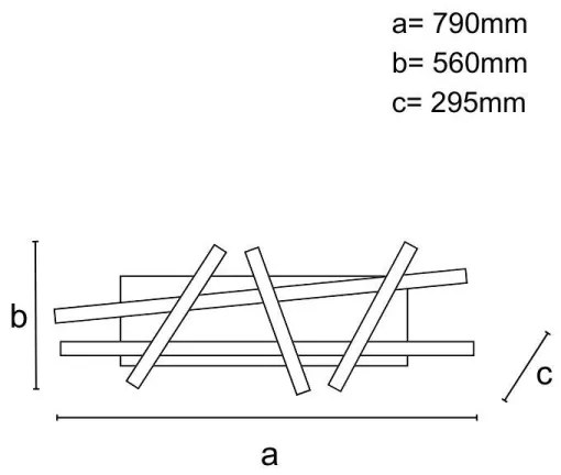 LED Stmívatelný přisazený lustr LED/60W/230V 3000-6500K + dálkové ovládání