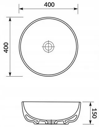 Cersanit Moduo - umyvadlo na desku 40x40cm, bílá, K116-048