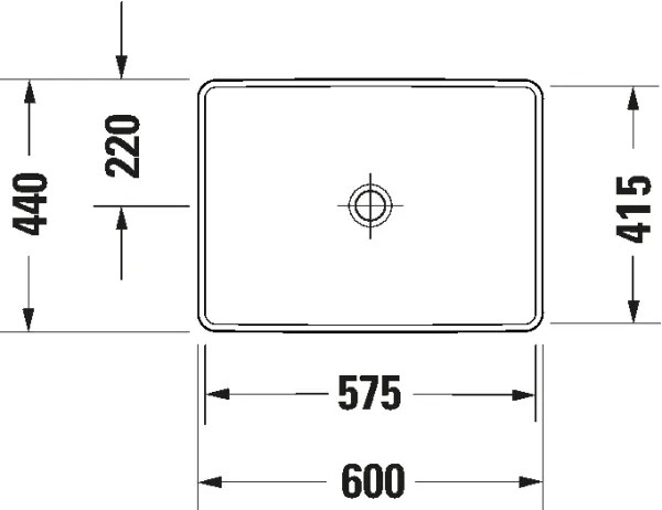 Duravit 358600079 - Zápustné umyvadlo D-NEO 60x44 cm keramika/lesklá bílá